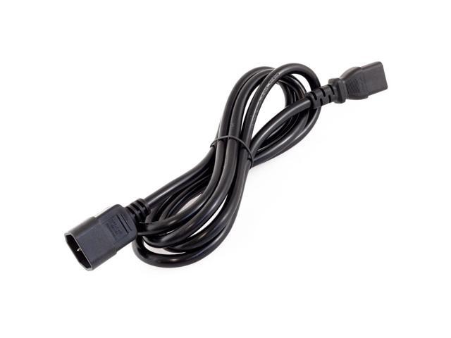 6-Foot PDU Power extension cord Black C13 Female to C14 Male 16AWG 10A ...