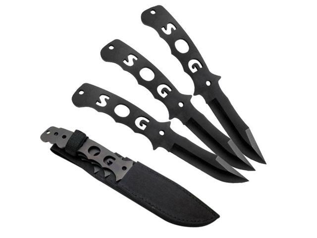 SOG F04TN-CP Throwing Knives - 4.375in. Knife -3-pack-Clam Pack ...