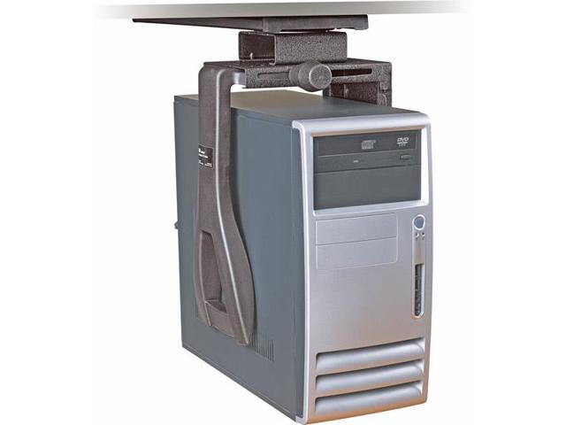 CS200MB Under Desk Black Steel CPU Holder With 360 Degree Swivel ...