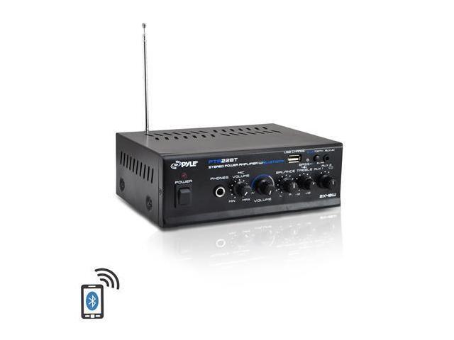 Compact Stereo Power Amplifier 80W, Bluetooth, Mic Input, USB - Newegg.com