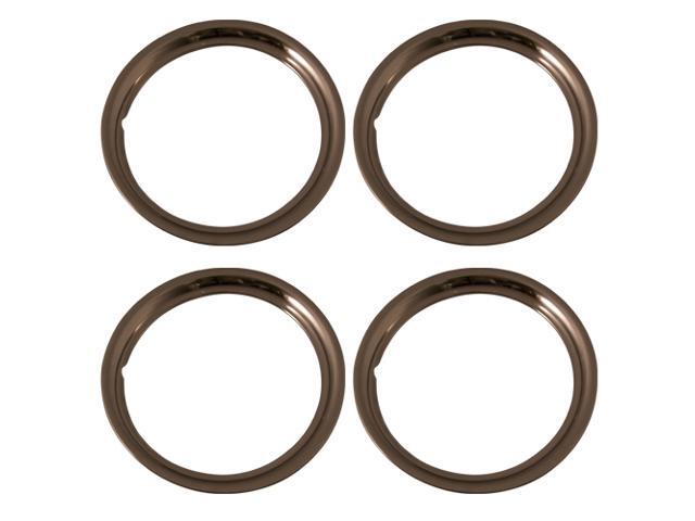 Set of 4 Stainless Steel 15 Inch Beauty Trim Rings with Metal Clip ...