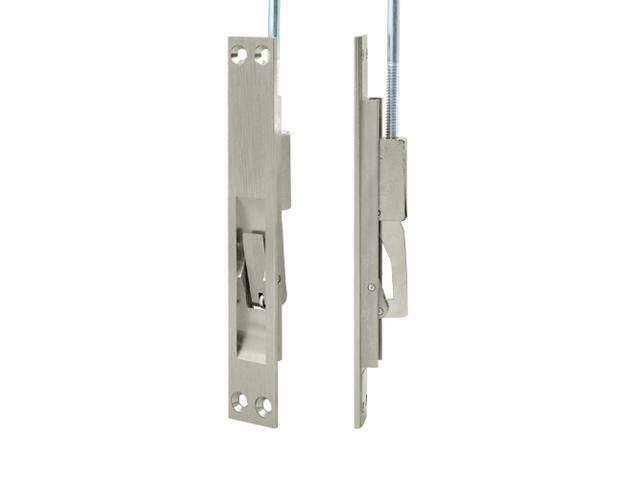 Solid Brass Extension Flush Bolt w Stainless Steel Extension Rod (12 in ...