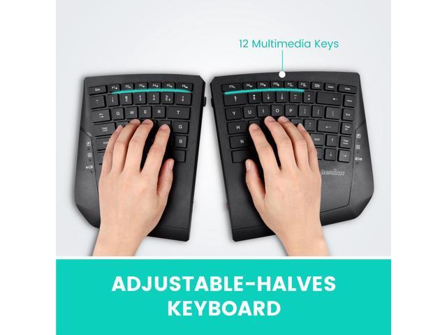 Perixx PERIBOARD-624B US, Wireless Ergonomic Split Keyboard - Newegg.com
