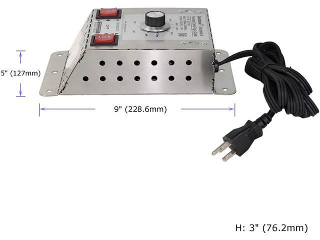 Durablow Stainless Steel Plug-In 2 Outlets + Dehumidistat Control for ...