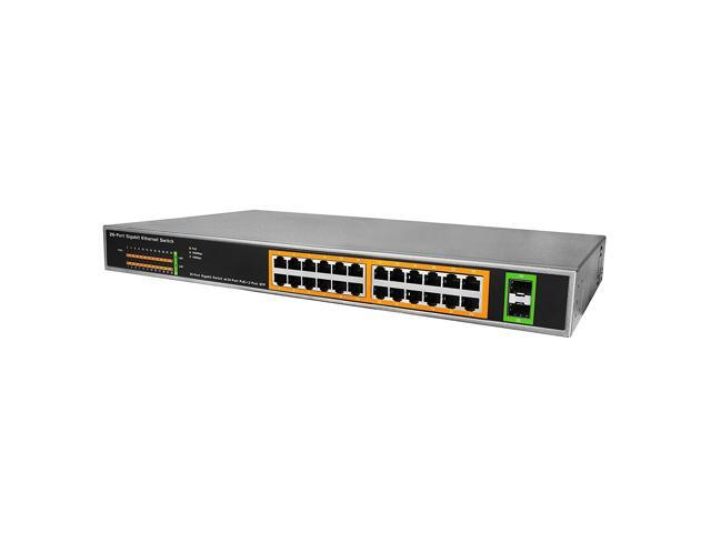BV TECH POE-SW2402G PoE Switch,Camera Inputs 24,7-29/32" L - Newegg.com