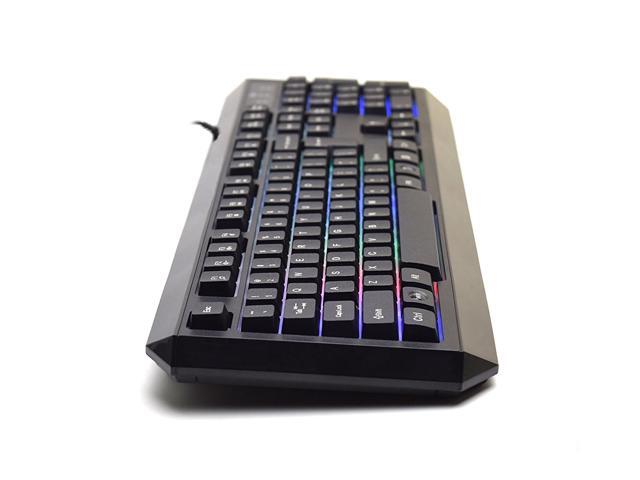 Rii RK300 Rainbow RGB Backlit Gaming Keyboard, 104 Keys USB Wired ...