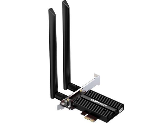 WiFi 6 Adapter 3000Mbps Dual Band Wireless Desktop PCIe For Intel AX200 ...