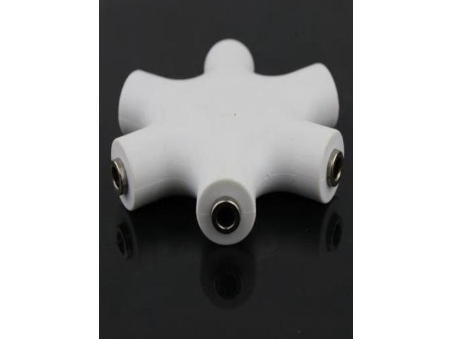 6-Way 3.5mm Stereo Audio Headset Hub Splitter Up to 5 Headphones to ...