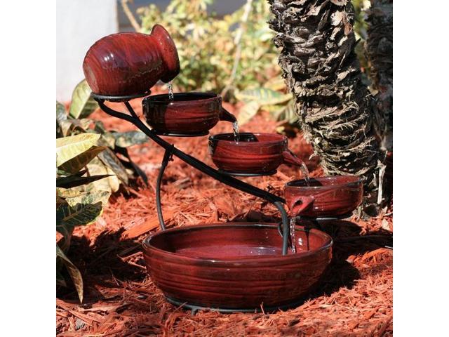 Smart Solar Lava Ceramic Solar Cascade - Lava Red Finish - Newegg.com