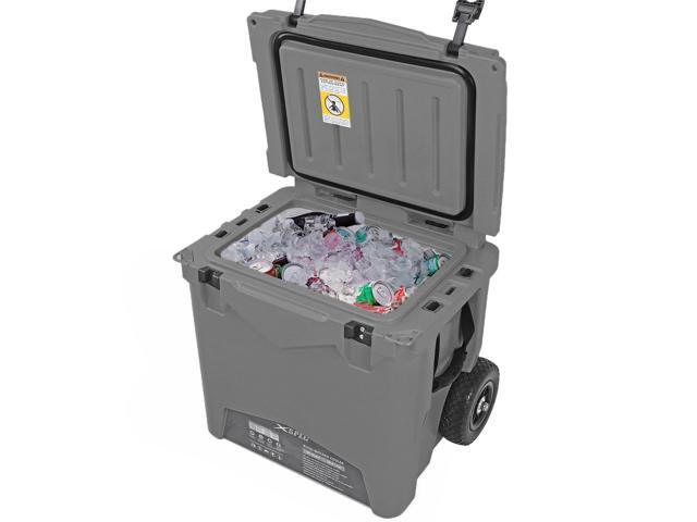 Xspec 45 Quart Towable Roto Molded Ice Chest Outdoor Cooler with Wheels ...