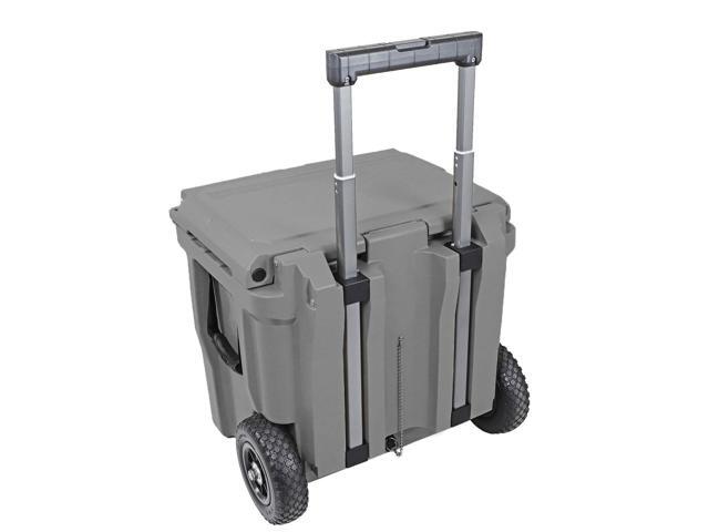 Xspec 45 Quart Towable Roto Molded Ice Chest Outdoor Cooler with Wheels ...