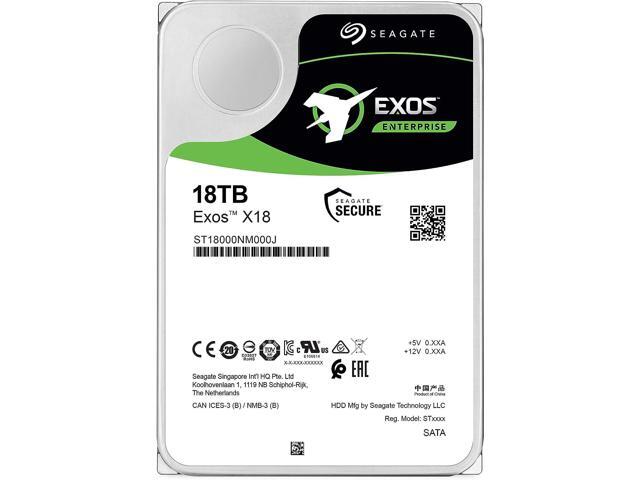 Refurbished: Seagate 18TB Exos X18 7200 RPM SATA 6Gb/s 256MB Cache 3.5 ...