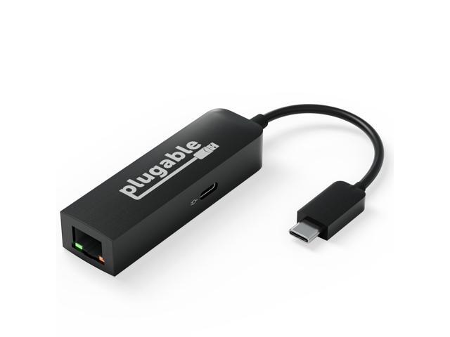 Plugable USB C to Ethernet Adapter 2.5Gb with 100W USB-C PD Charging, 2 ...