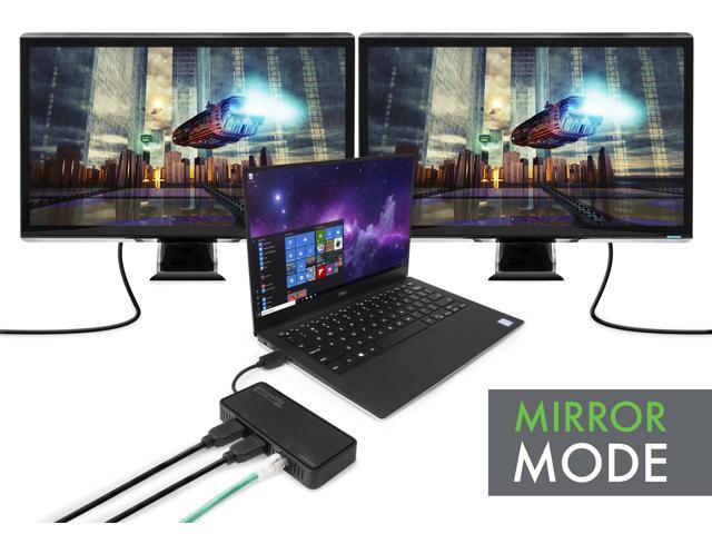 Plugable DisplayLink 4K Dual Monitor Adapter with Ethernet - USB 3.0 to ...