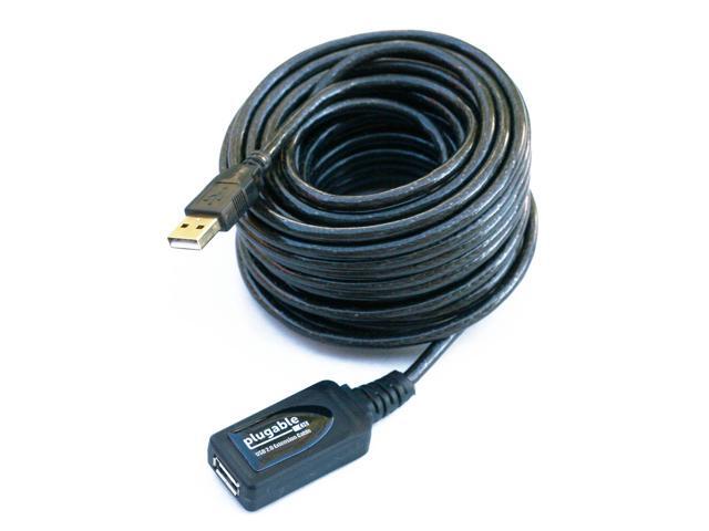 Plugable 10 Meter (32 Foot) USB 2.0 Active Extension Cable Type A Male ...