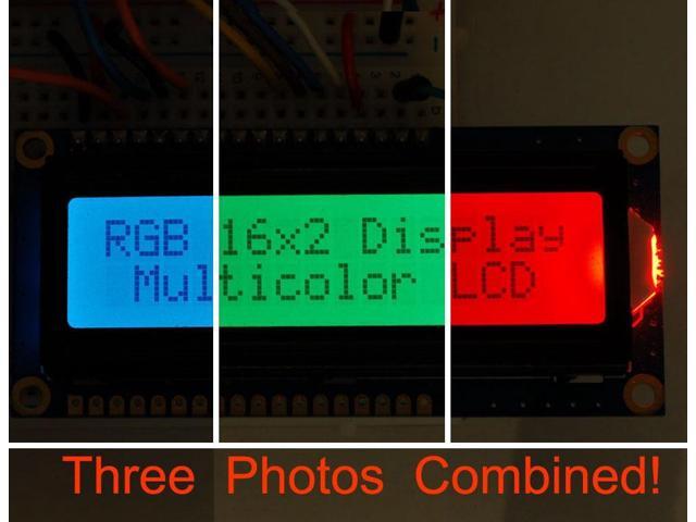 RGB backlight positive LCD 16x2 + extras (black on RGB) - Newegg.com