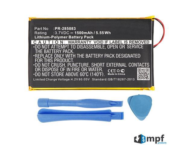 1500mAh PR-285083 Battery Replacement for Barnes & Noble NOOK GlowLight ...