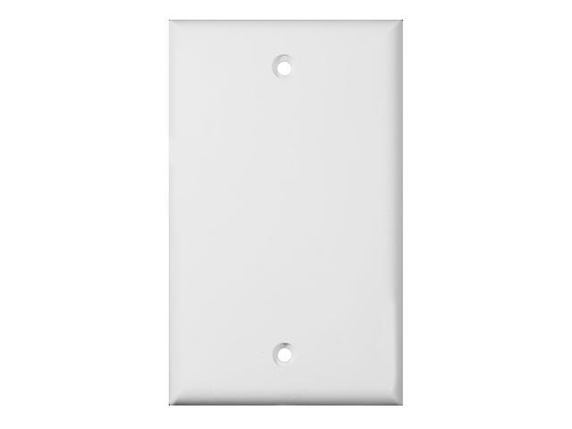 Single Gang Plastic White Electric Box Blank Face Wall Plate Cover (1 ...