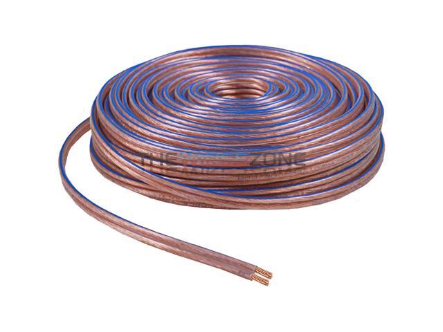 Car Home Audio Speaker Wire Transparent Clear Cable 12AWG 100ft 12/2 ...