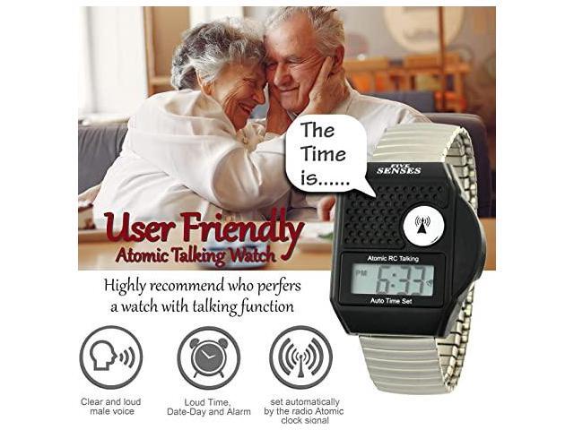 Atomic Top Button English Talking watch for Seniors Blind Men Women ...