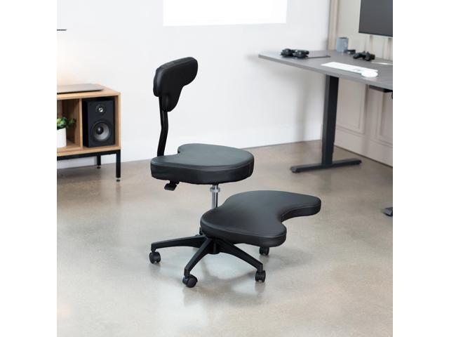 VIVO Ergonomic Cross Legged Swivel Chair with Wheels, Adjustable Stool ...