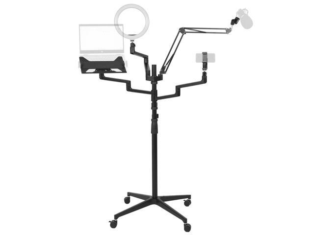 VIVO All-In-One Studio Livestreaming Mobile Floor Stand, Fits Mic Boom ...