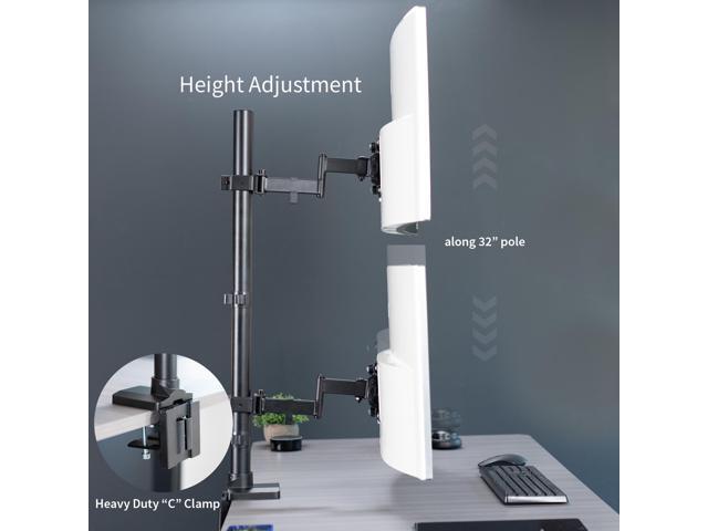 VIVO Dual Vertically Stacked Ultra Wide Monitor Mount, Extra Tall ...