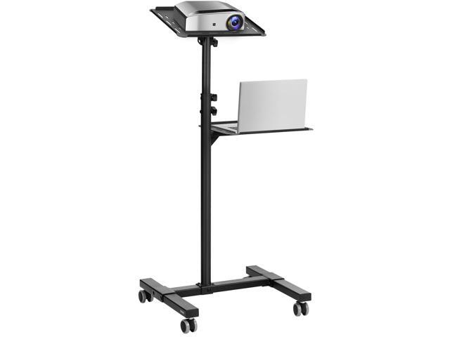 VIVO Black Mobile Rolling Projector Stand | Height Adjustable Projector ...