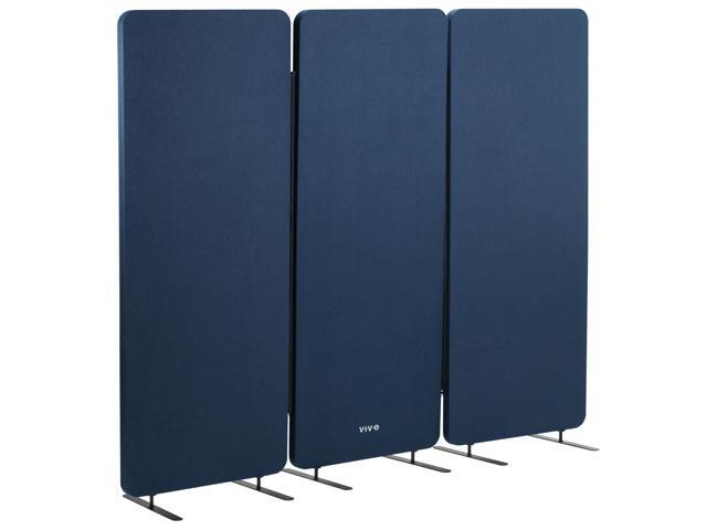 VIVO Navy Blue 72 x 66 inch Privacy Panel Office Partition, Cubicle ...
