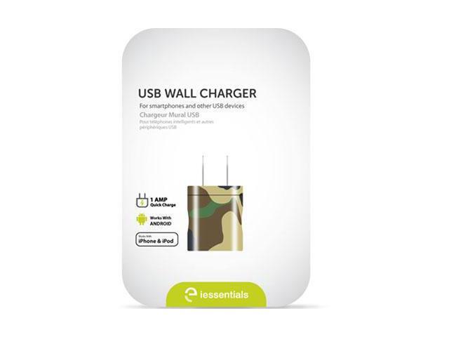 IESSENTIALS IE-ACPUSB-CAMO 1-Amp USB Wall Charger (Camo) - Newegg.com