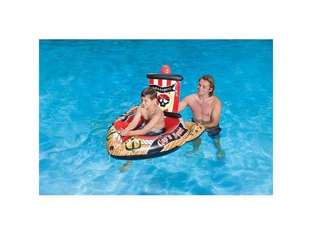 Poolmaster Inflatable Pirate Ship with Action Squirter - Newegg.com