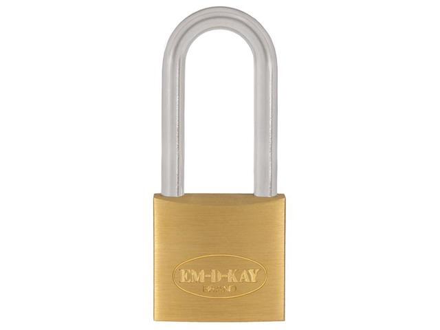 Em-D-Kay 2400 1-1/2" Body Solid Brass Padlock With 2-1/2" Shackle ...