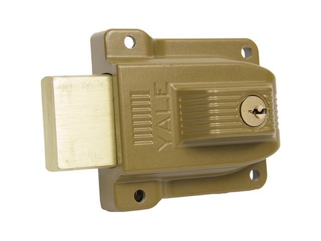 Yale Security, 112 1/4, Sprayed Bronze, Double Cylinder Heavy Duty Rim ...