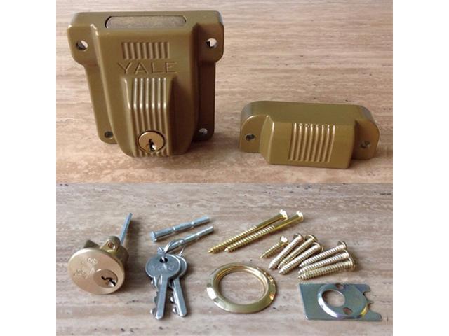 Yale Security, 112 1/4, Sprayed Bronze, Double Cylinder Heavy Duty Rim ...