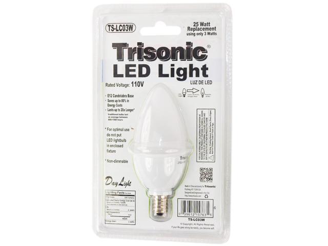 Trisonic TS-LC03W Frosted LED Light Day Light 25 Watt Replacement Bulb ...