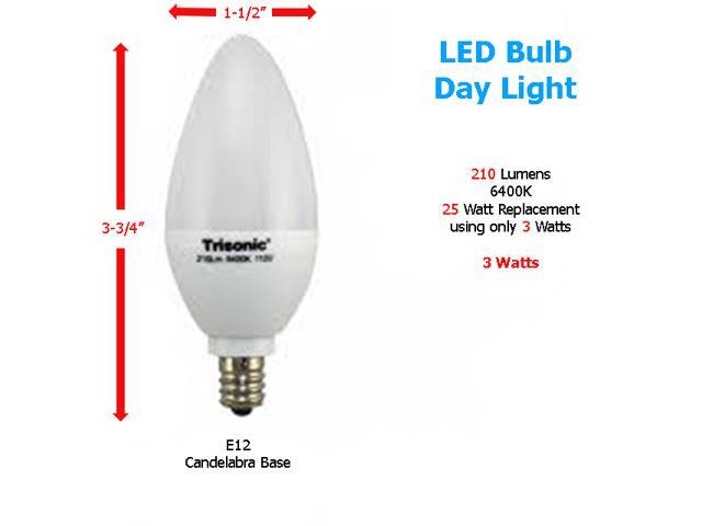 Trisonic TS-LC03W Frosted LED Light Day Light 25 Watt Replacement Bulb ...