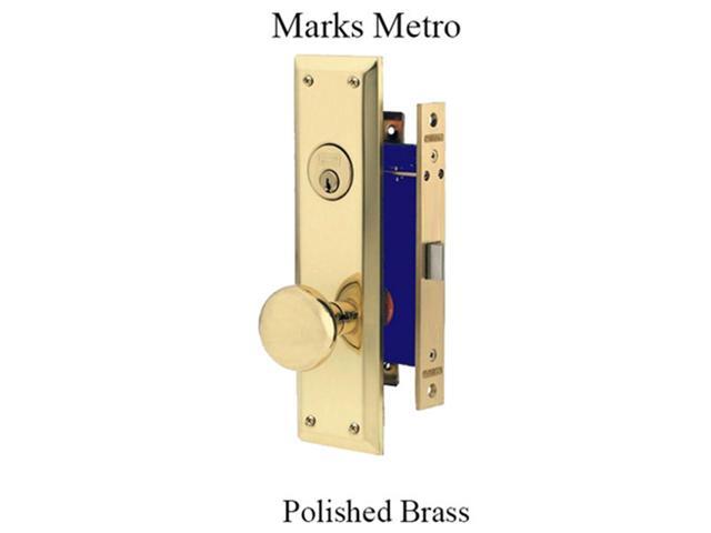 Marks Metro 91DW/3, Polished Brass Left Hand Mortise Lock Knob ...