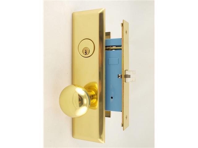 Marks New Yorker 7NY10DW/3, Polished Brass Left Hand Mortise Lock Knob ...