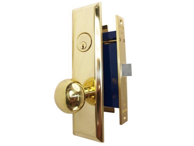 Marks New Yorker 9NY10DW/3, Polished Brass Left Hand Mortise Lock Knob ...