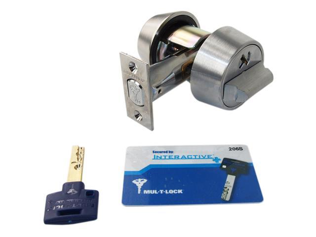 Mul-t-lock, HDC-26-206, Satin Chrome, Hercular Double Cylinder Captive ...
