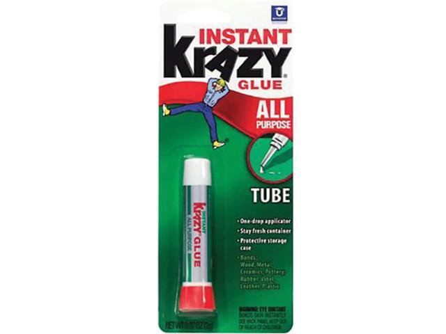 Krazy Glue, KG58548R, 2 Gram, Tube All Purpose Instant Krazy Glue Liquid Formula, Precision Tip ...