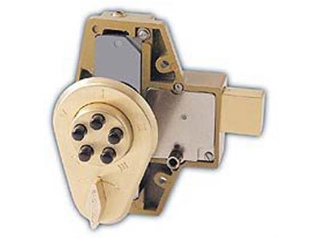 Simplex 904-04 Satin Brass Heavy Duty Mechanical Pushbutton Combination ...