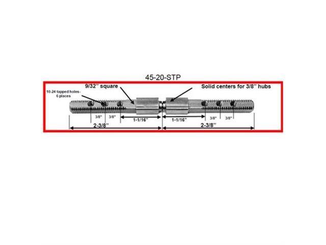 Progressive 45-20-STP Steel Swivel Spindle 9/32" Square x 4-3/4" Long ...