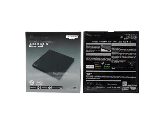 Pioneer BDR-XD08UMB-S Portable 6X Ultra HD 4K Blu-ray Burner External ...