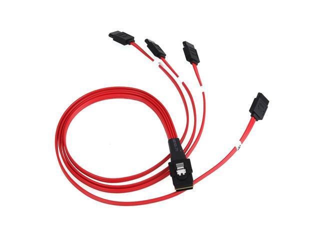 6Gbps Mini SAS 4i SFF-8087 36P to 4 SATA 7P HDD Hard Drive Splitter ...