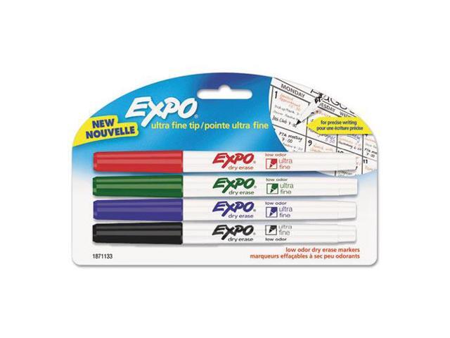 EXPO Low-Odor Dry-Erase Marker Ultra Fine Point Assorted 4/Pack 1871133 ...