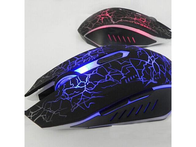 Cool Design 7 Colors LED Game Mice Adjustable 2400DPI 6 Buttons Optical USB Wired Gaming Mouse ...