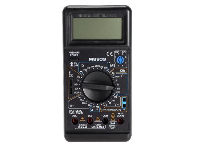 M890G Digital Multimeter DMM AC DC Volt Amp ohm Temperature Meter ...