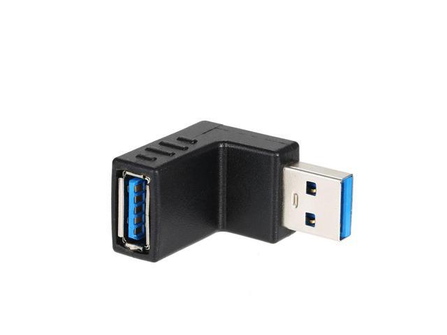 Right Angle USB3.0 AM to AF L Shape Adapter Converter USB 3.0 A Male to ...