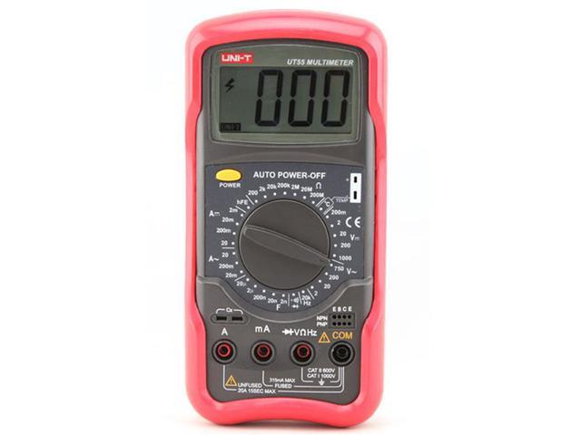 UNI-T UT55 Digital Multimeter DC AC Volt Amp Ohm Capacitance Hz Temp ...